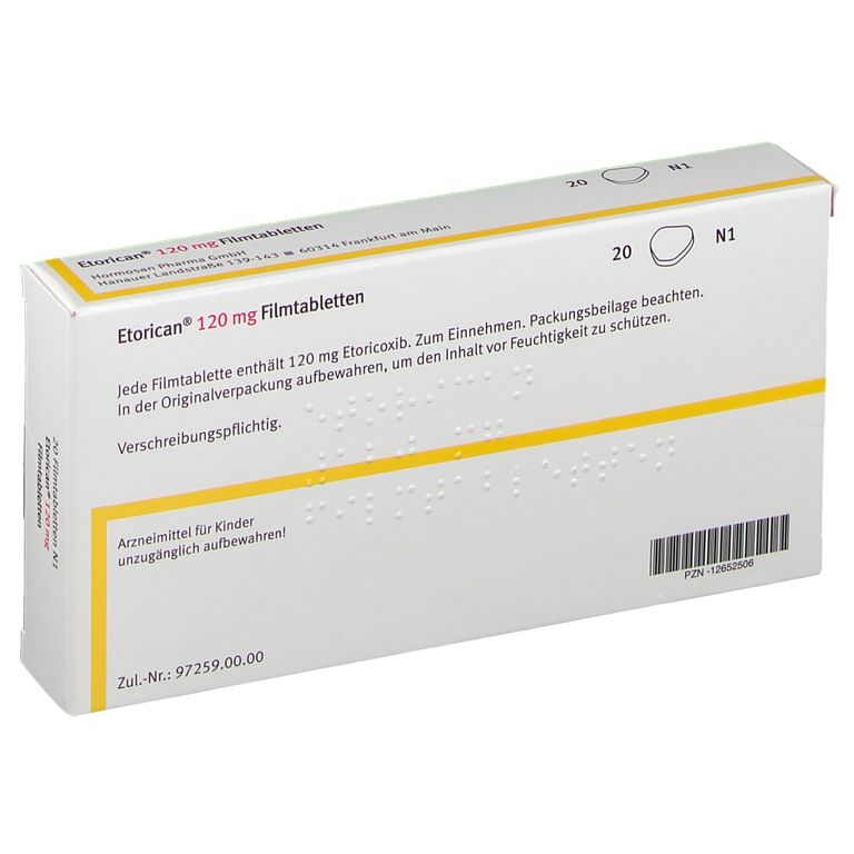 Etorican® 120 mg 20 St mit dem E-Rezept kaufen - Shop Apotheke