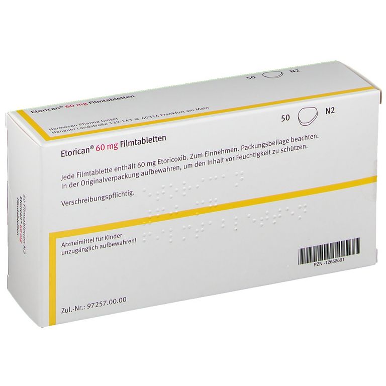 Etorican® 60 mg 50 St mit dem E-Rezept kaufen - Shop Apotheke