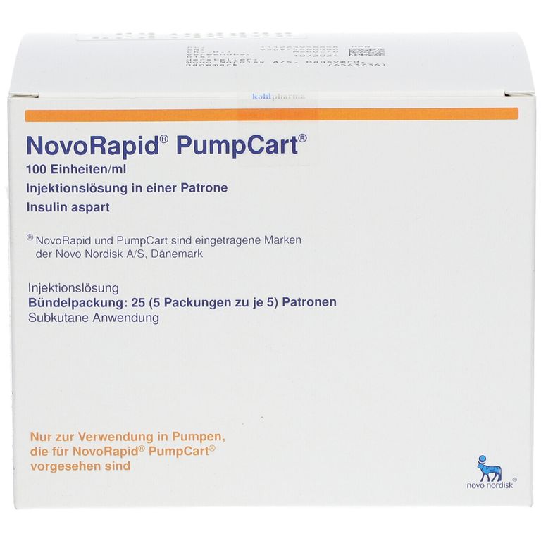 Novorapid Pumpcart 100 E/ml 5x5x1,6 ml mit dem E-Rezept kaufen - Shop ...