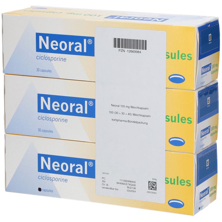 Neoral 100 mg 100 St mit dem E-Rezept kaufen - Shop Apotheke