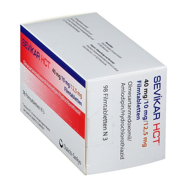 SEVIKAR HCT® 40 mg/10 mg/12,5 mg 98 St mit dem E-Rezept kaufen - Shop ...