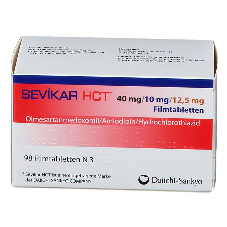 SEVIKAR HCT® 40 mg/10 mg/12,5 mg 98 St mit dem E-Rezept kaufen - Shop ...