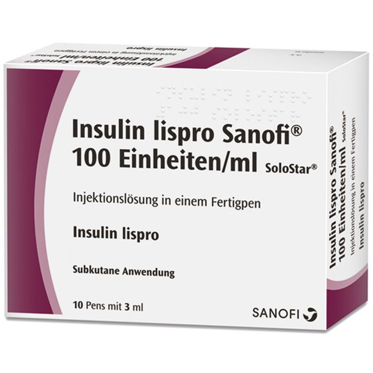 Insulin lispro Sanofi® 100 Einheiten/ml 10x3 ml mit dem E-Rezept kaufen - Shop Apotheke