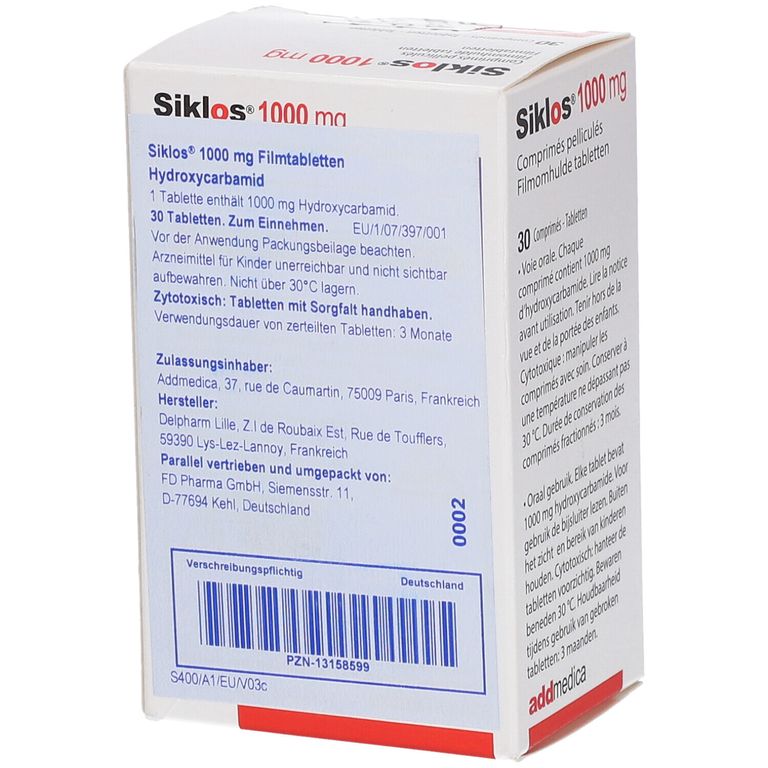 Siklos® 1000 mg 30 St mit dem E-Rezept kaufen - Shop Apotheke
