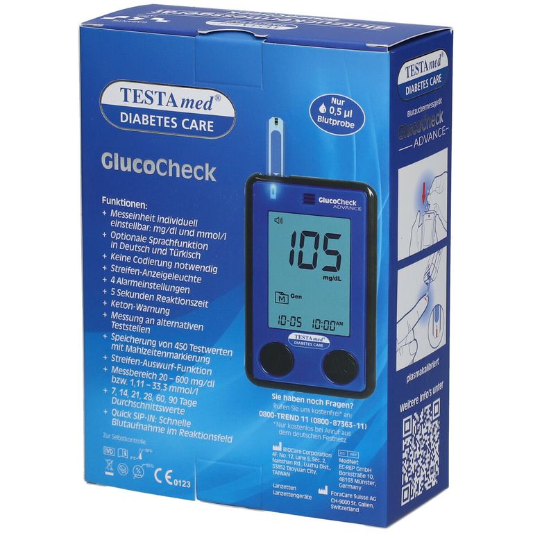 TESTAmed® GlucoCheck ADVANCE 1 St - Shop Apotheke