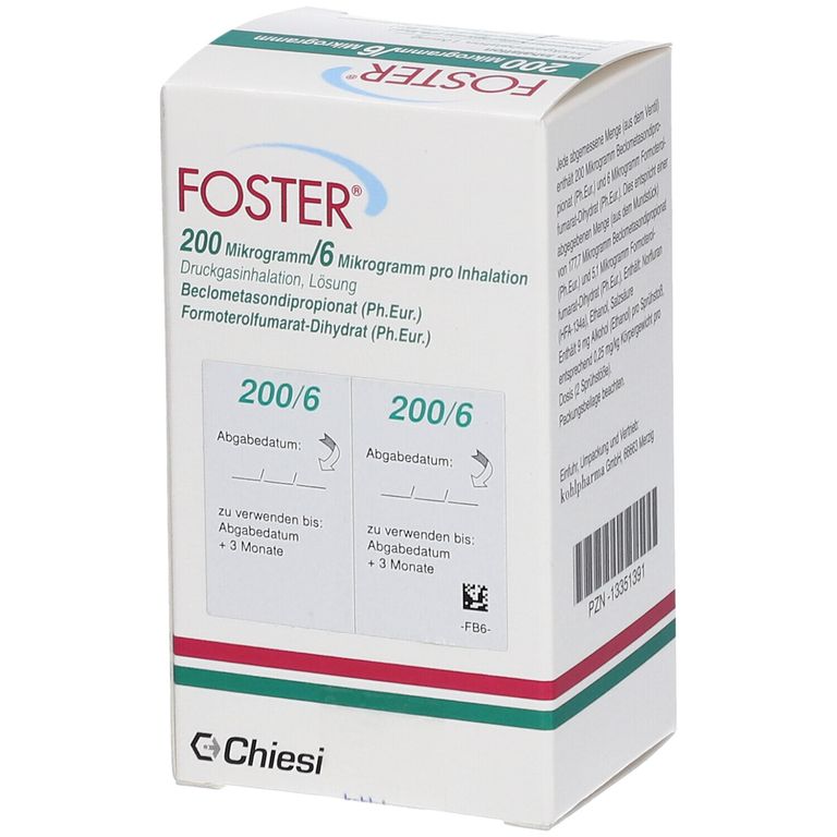 Foster 200/6 µg 120 Hub Dosieraerosol 2 St mit dem E-Rezept kaufen ...