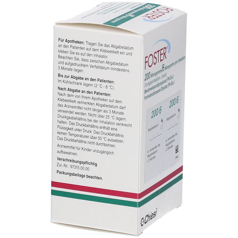 Foster 200/6 µg 120 Hub Dosieraerosol 2 St mit dem E-Rezept kaufen ...