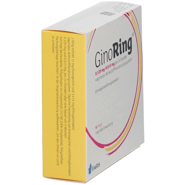 GinoRing® 0,120 mg/0,015 mg pro 24 Stunden 6 St mit dem E-Rezept kaufen ...