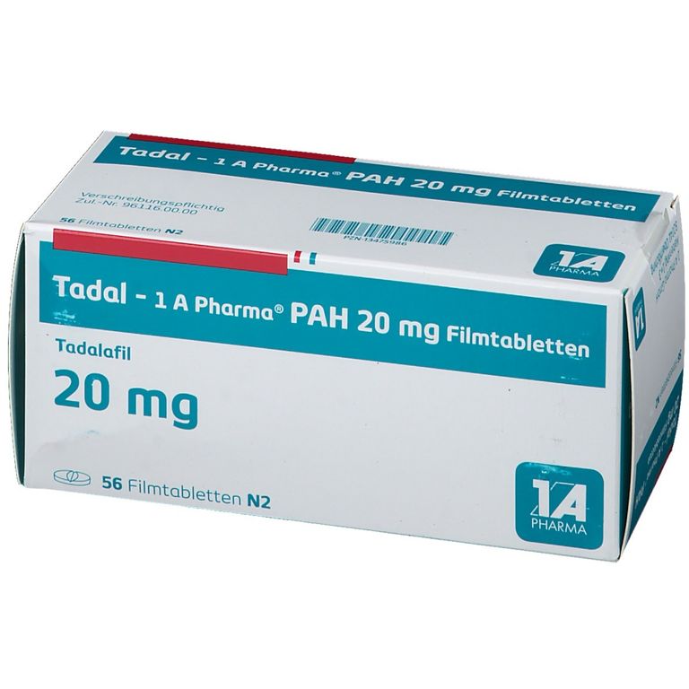 Tadal 1A Pharma® Pah 20 Mg 56 St mit dem E-Rezept kaufen - Shop Apotheke