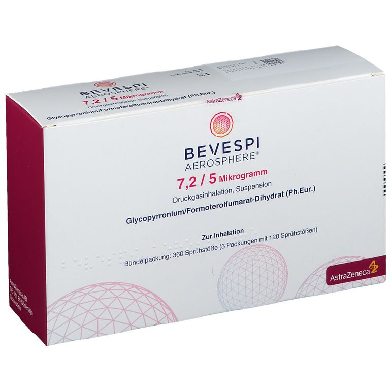 Bevespi® Aerosphere 7,2 µg/5 µg 3 St mit dem E-Rezept kaufen - Shop ...