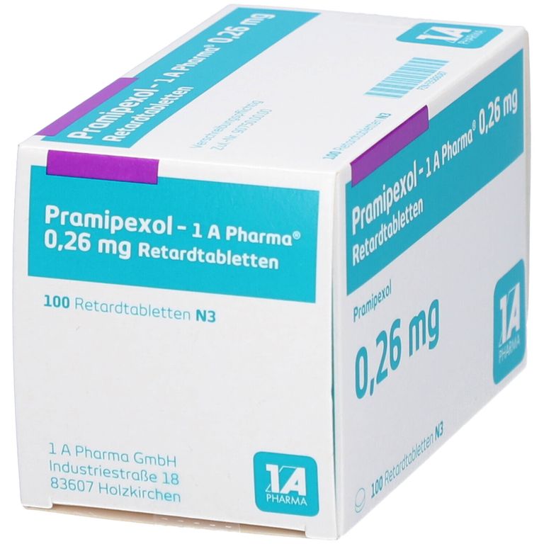 Pramipexol 1A Pharma® 0.26 100 St mit dem E-Rezept kaufen - Shop Apotheke