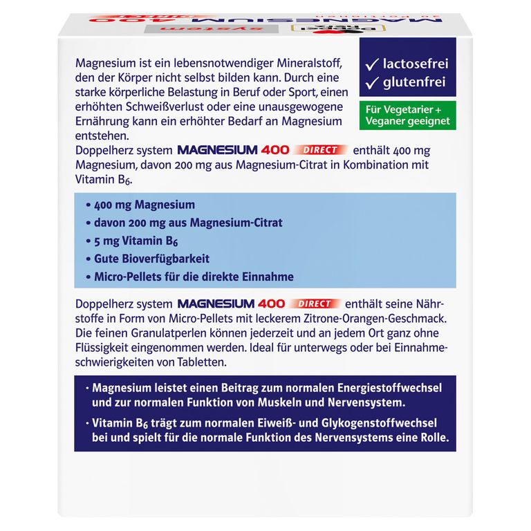 Doppelherz® Magnesium 400 direct 30 St - Shop Apotheke