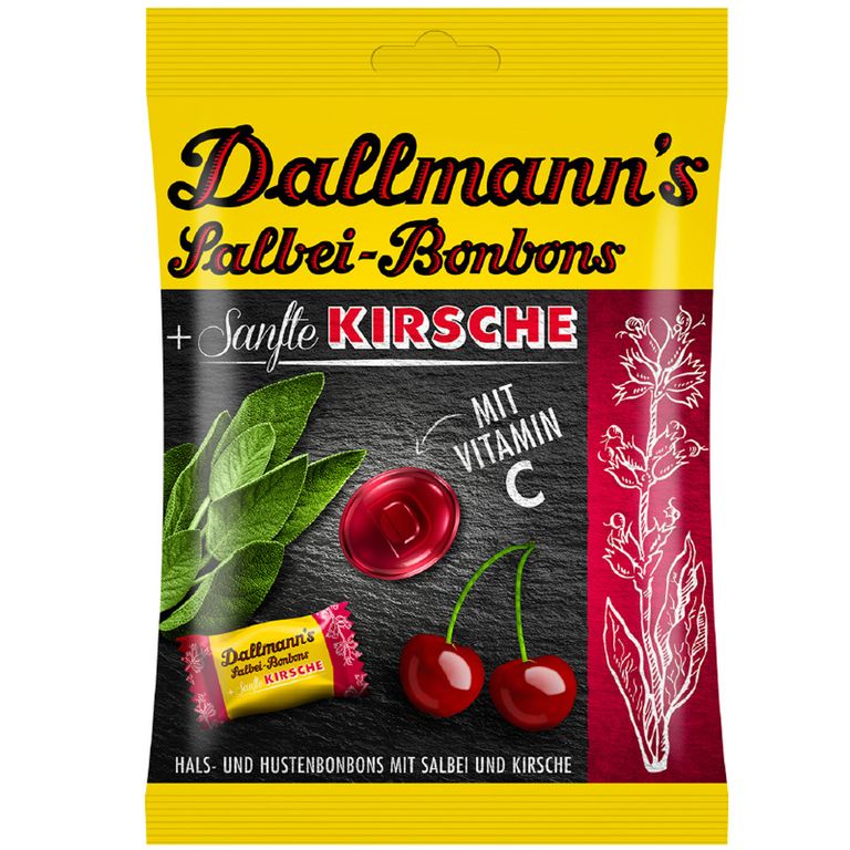 Dallmann´s Salbei Kirsch Bonbons 60 g - Shop Apotheke
