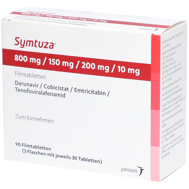 Symtuza® 800 mg/150 mg/200 mg/10 mg 90 St mit dem E-Rezept kaufen ...