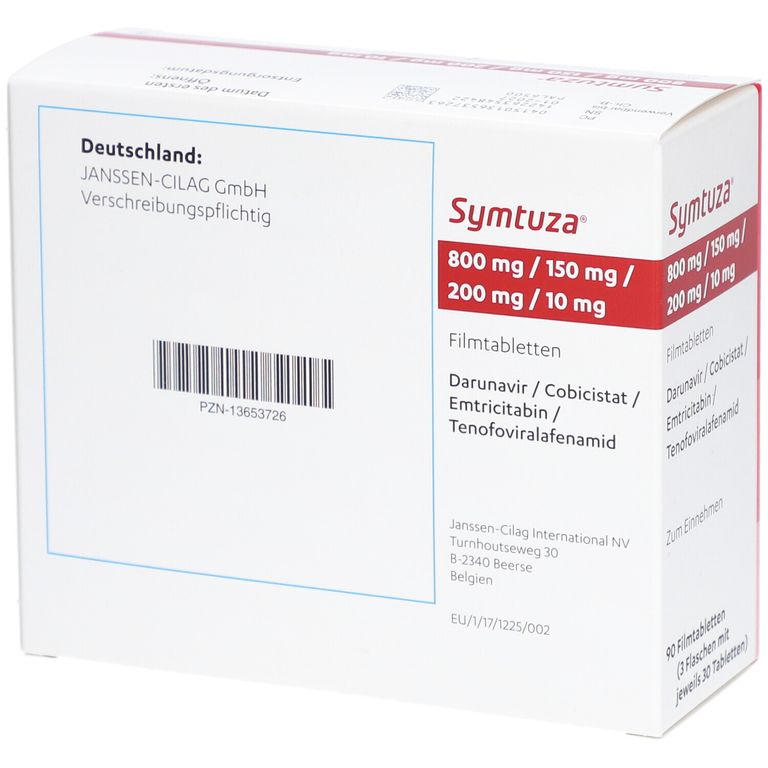 Symtuza® 800 mg/150 mg/200 mg/10 mg 90 St mit dem E-Rezept kaufen ...