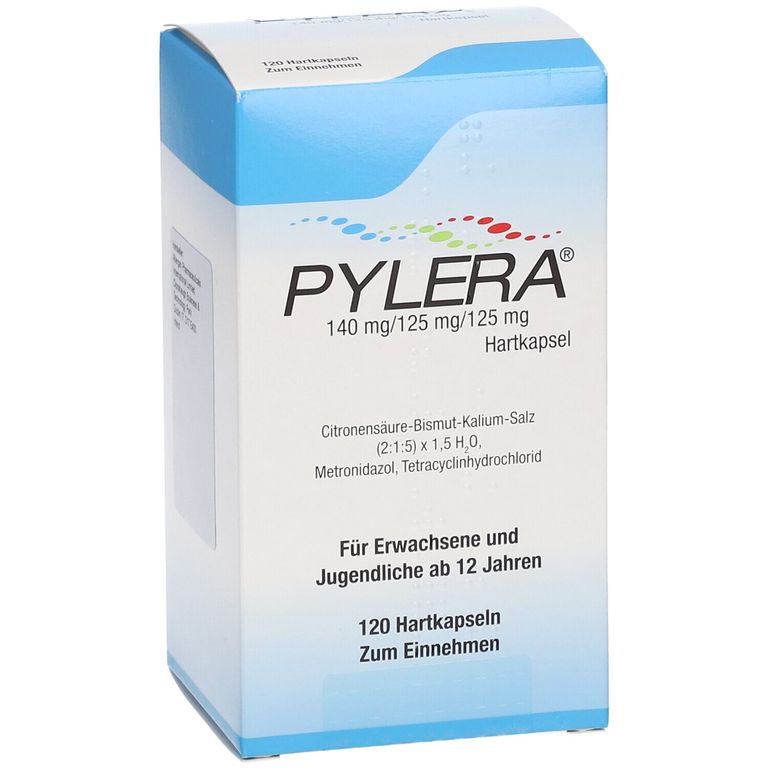Pylera 140 mg/125 mg/125 mg 120 St mit dem E-Rezept kaufen - Shop Apotheke