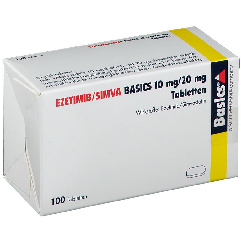 EZETIMIB/SIMVA BASICS 10 mg/20 mg 100 St mit dem E-Rezept kaufen - Shop ...