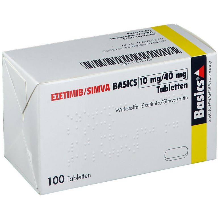EZETIMIB/SIMVA BASICS 10 mg/40 mg 100 St mit dem E-Rezept kaufen - Shop ...
