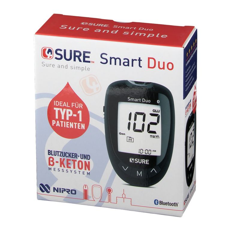 4SURE Smart Duo Blutzucker- und ß-Keton Messgerät mg/dL 1 St - Shop ...