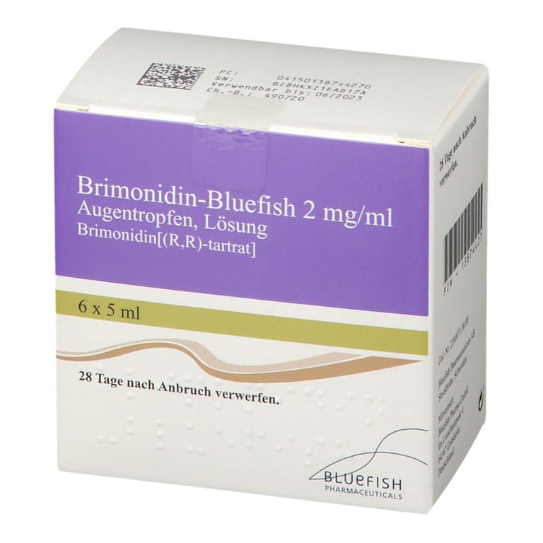 Brimonidin Bluefish 2 mg/ml 6x5 ml mit dem E-Rezept kaufen - Shop Apotheke