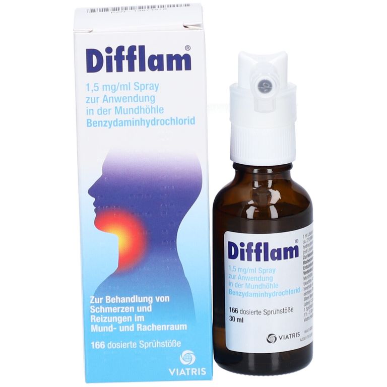 Difflam® Benzydamin 1,5 mg/ml Spray 30 ml - Shop Apotheke
