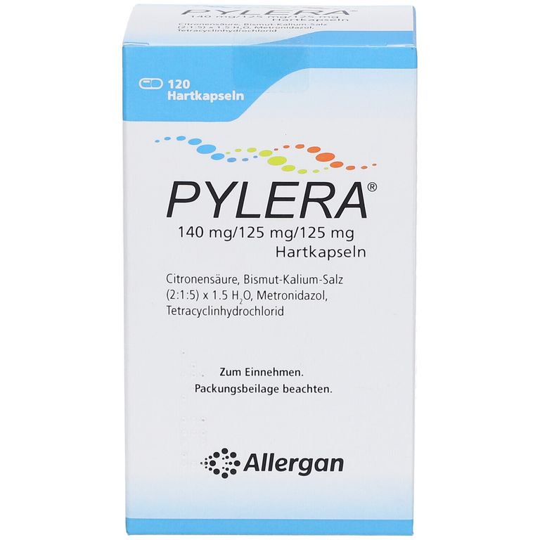 Pylera 140 mg/125 mg/125 mg 120 St mit dem E-Rezept kaufen - Shop Apotheke