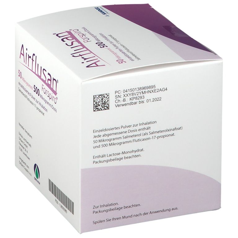 Airflusan Forspiro 50/500 µg/Dosis 60 Hub 3 St mit dem E-Rezept kaufen ...