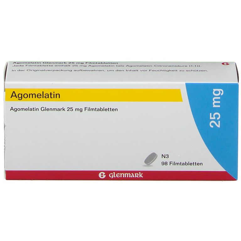 Agomelatin Glenmark 25 mg 98 St mit dem E-Rezept kaufen - Shop Apotheke