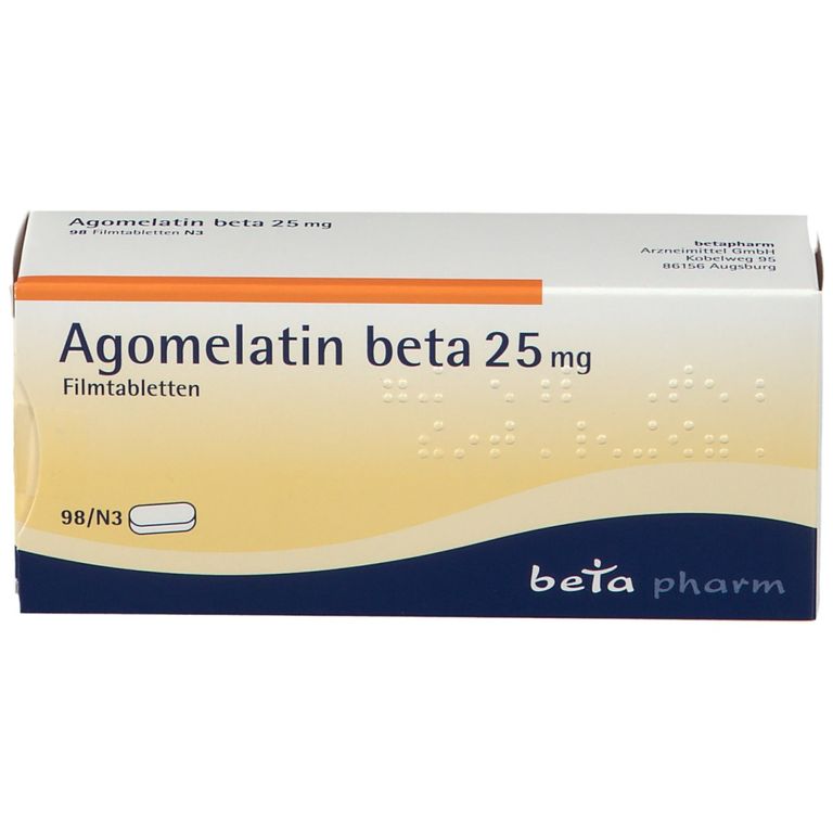 Agomelatin beta 25 mg 98 St mit dem E-Rezept kaufen - Shop Apotheke