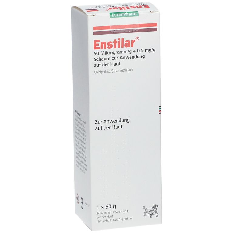 ENSTILAR 50 µg/g + 0,5 mg/g Schaum z.Anw.a.d.Haut 60 g mit dem E-Rezept ...
