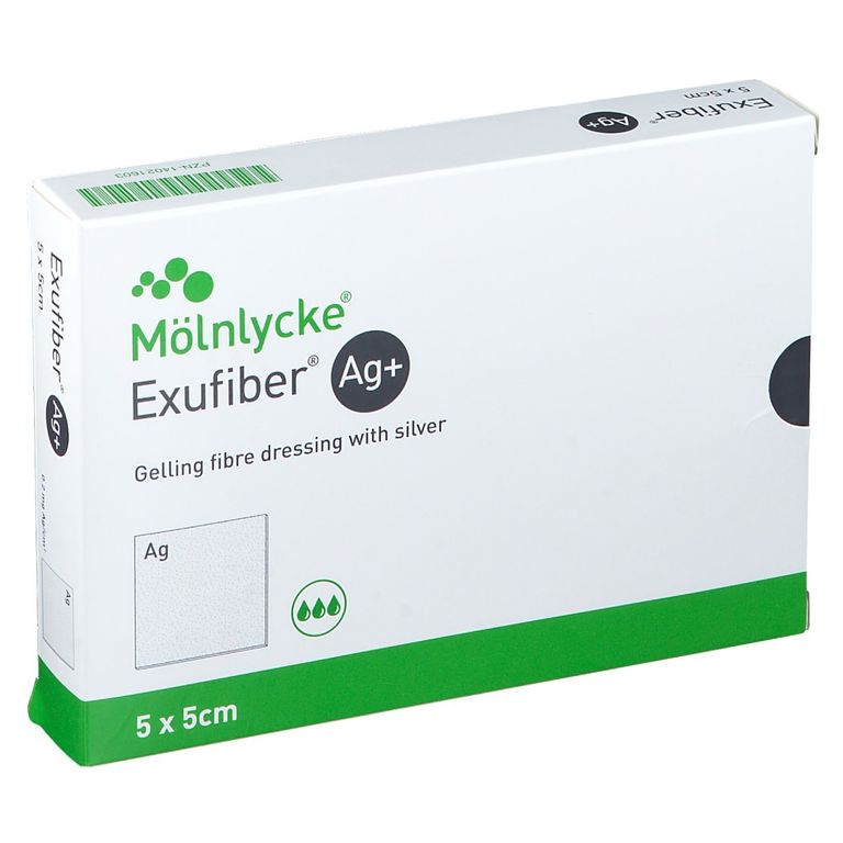 Exufiber Ag+ 5 x 5 cm 10 St - Shop Apotheke