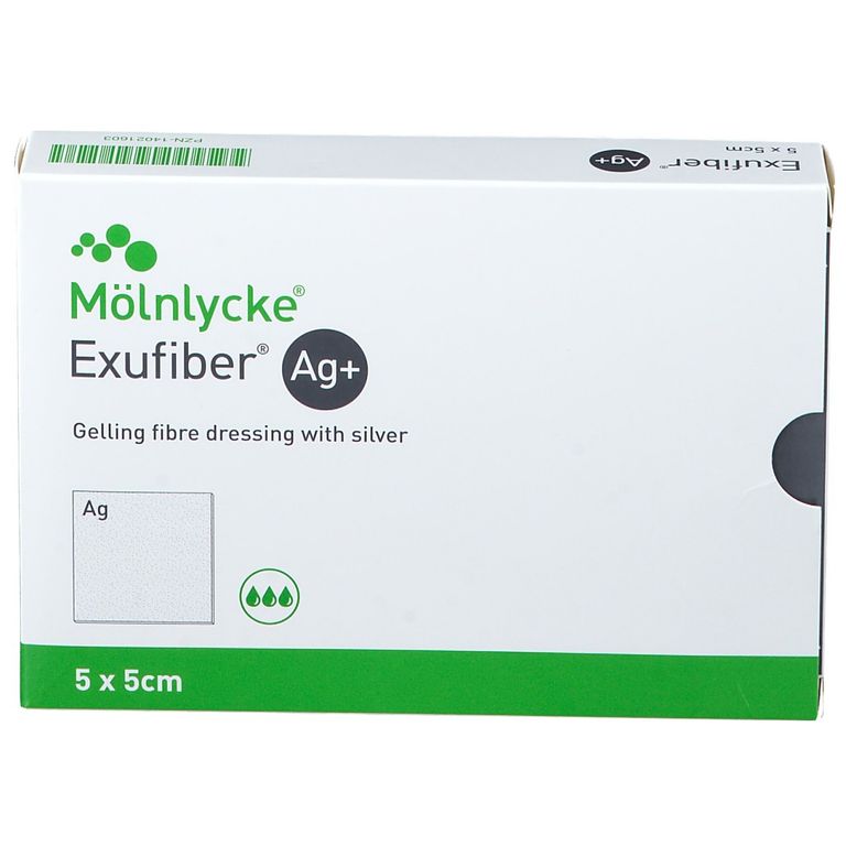 Exufiber Ag+ 5 x 5 cm 10 St - Shop Apotheke