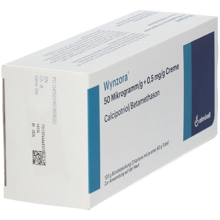 WYNZORA 50 Mikrogramm/g + 0,5 mg/g Creme 2x60 g mit dem E-Rezept kaufen ...