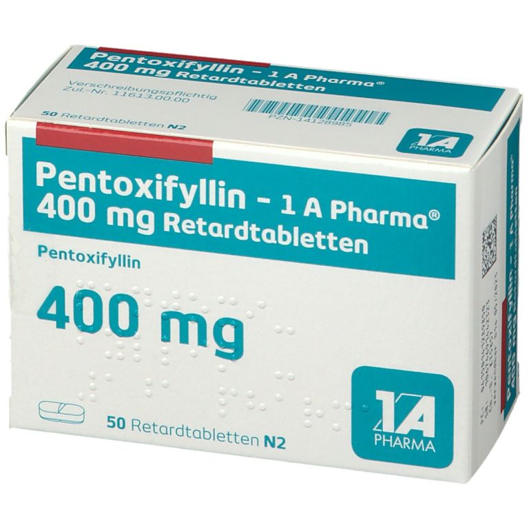 Pentoxifyllin 1A 400Mg 50 St mit dem E-Rezept kaufen - Shop Apotheke