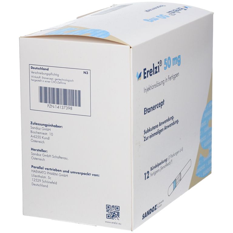 Erelzi 50 mg 12 St mit dem E-Rezept kaufen - Shop Apotheke