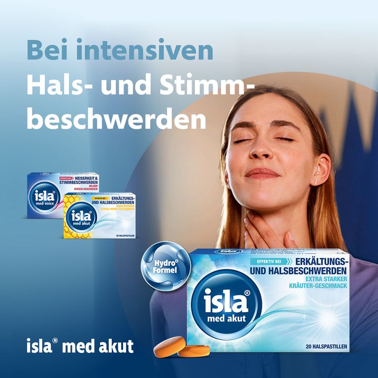 isla med akut Halspastillen bei Halsschmerzen und Erkältung 50 St ...