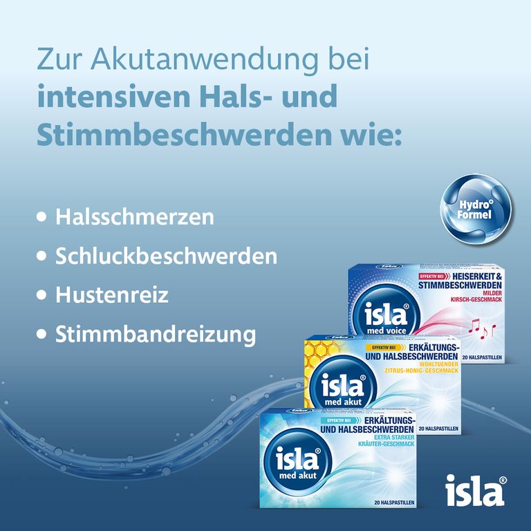 isla med akut Halspastillen bei Halsschmerzen und Erkältung 50 St ...