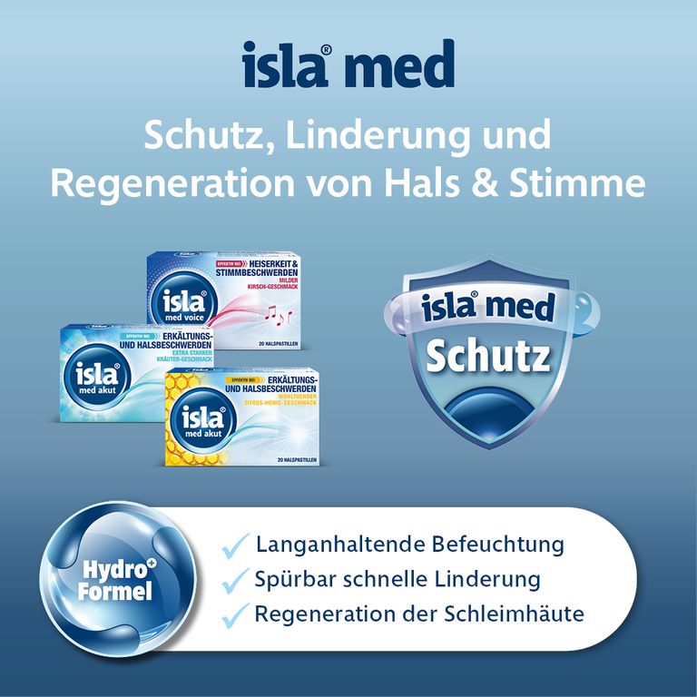isla med akut Halspastillen bei Halsschmerzen und Erkältung 50 St ...