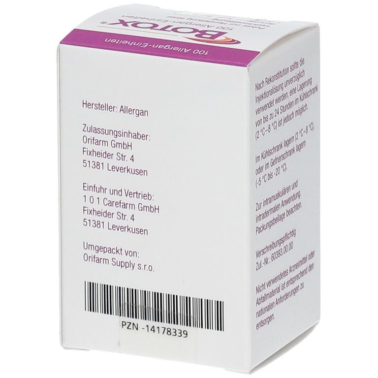 Botox® 100E. 1 St mit dem E-Rezept kaufen - Shop Apotheke