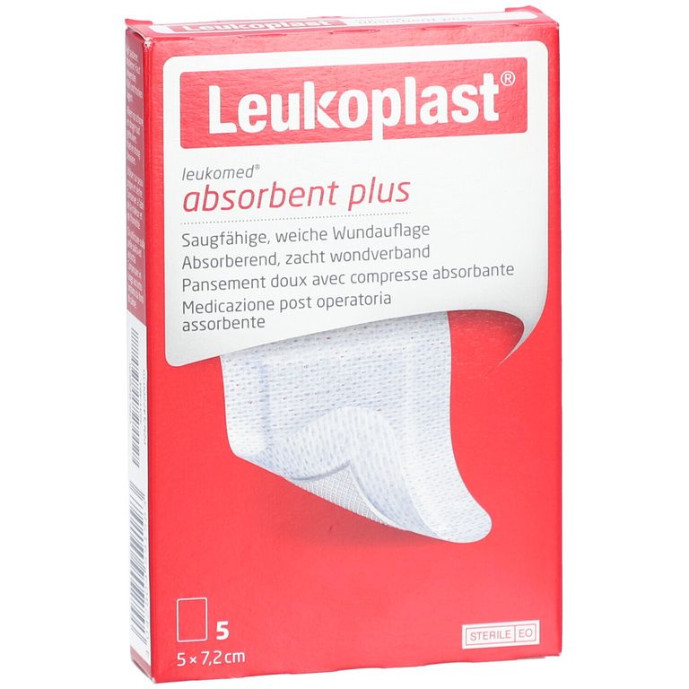 Leukoplast® Leukomed® absorbent plus 5 x 7,2 cm 5 St - Shop Apotheke