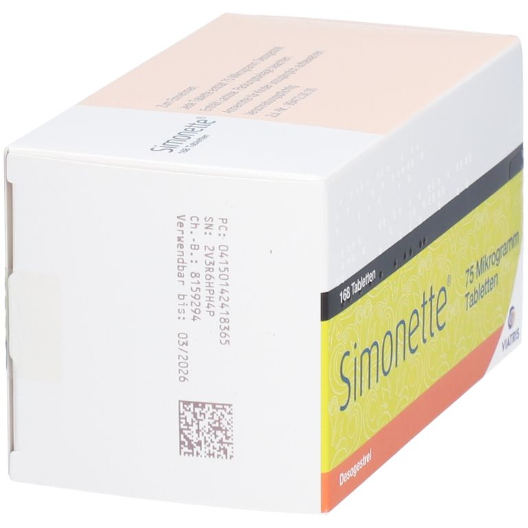 SIMONETTE 75 Mikrogramm Tabletten 168 St mit dem E-Rezept kaufen - Shop ...