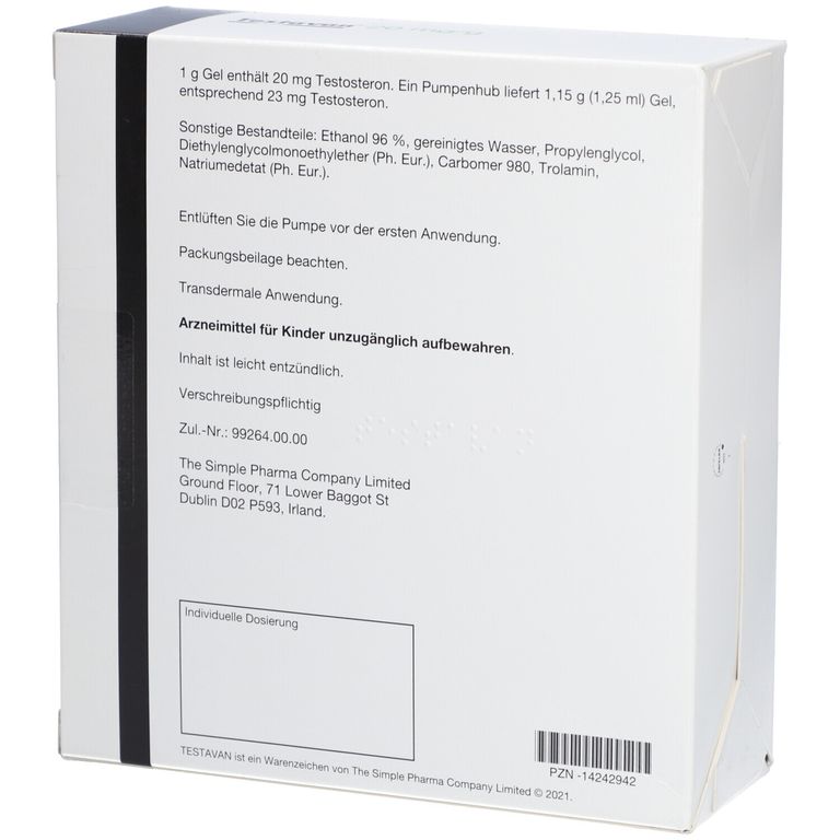 Testavan® 20 mg/g 3 St mit dem E-Rezept kaufen - Shop Apotheke