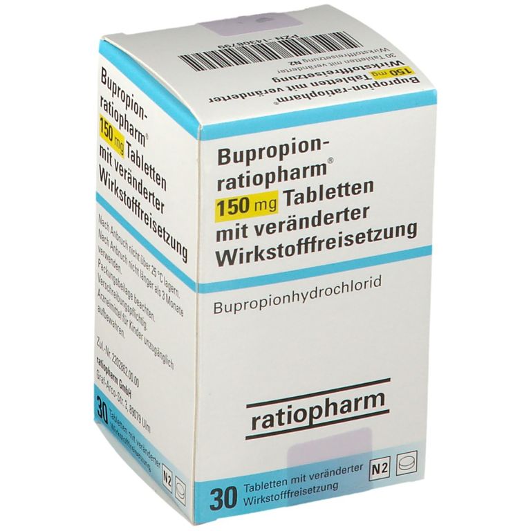 Bupropion-ratiopharm® 150 mg 30 St mit dem E-Rezept kaufen - Shop Apotheke