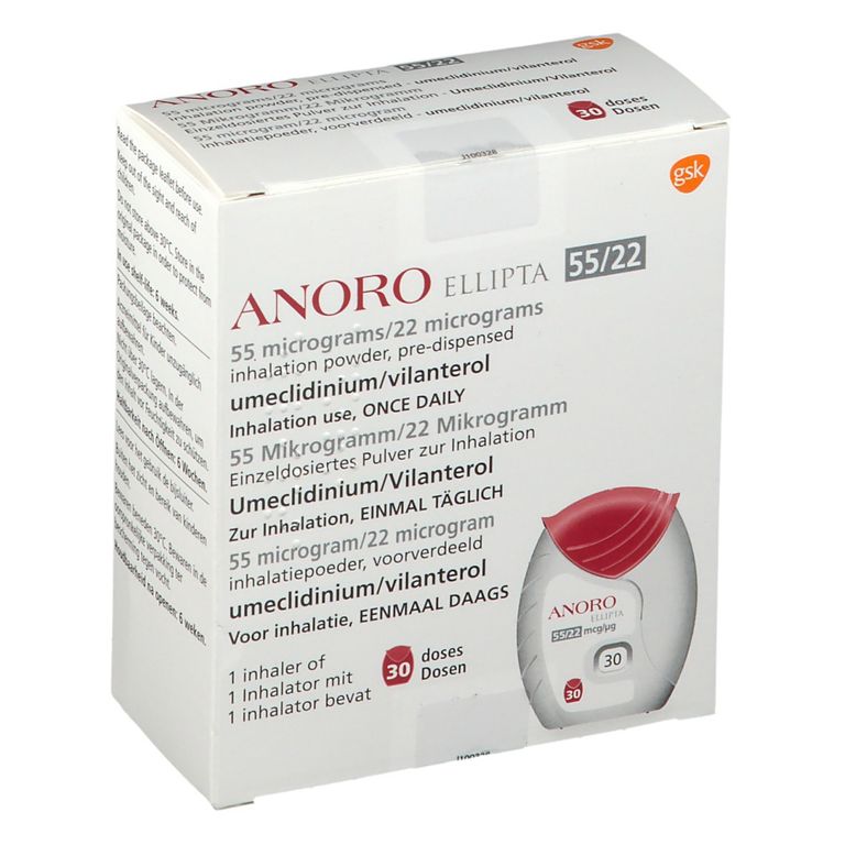 ANORO ELLIPTA 55 µg/ 22 µg 30 ED 1 St mit dem E-Rezept kaufen - Shop ...