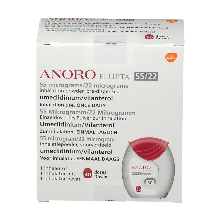 ANORO ELLIPTA 55 µg/ 22 µg 30 ED 1 St mit dem E-Rezept kaufen - Shop ...