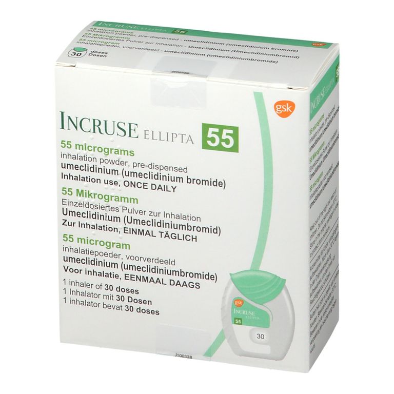 Incruse Ellipta 55 µg 1 St mit dem E-Rezept kaufen - Shop Apotheke