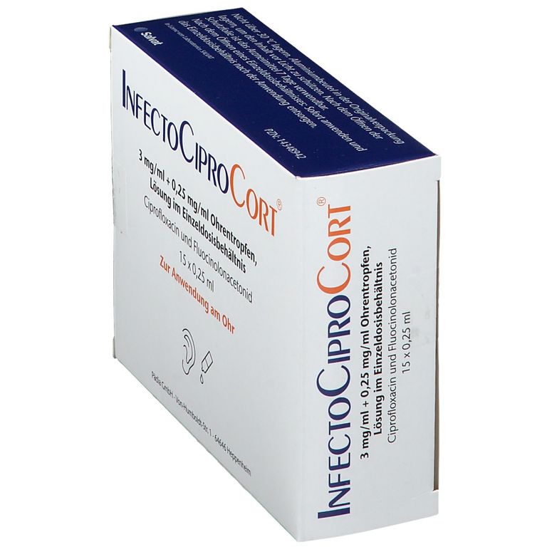 InfectoCiproCort® 3 mg/ml + 0,25 mg/ml 15x0,25 ml mit dem E-Rezept ...