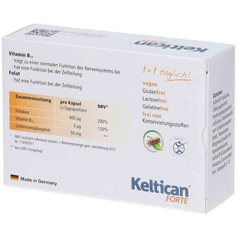 Keltican® forte Kapseln mit Uridinmonophosphat (UMP), Vitamin B12 und ...