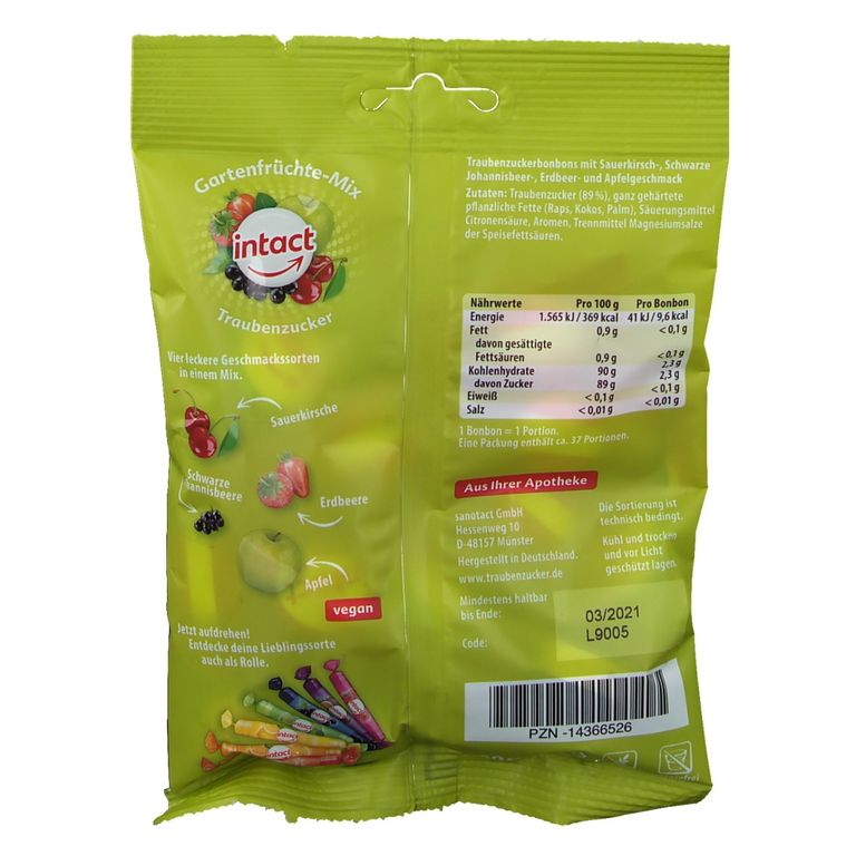 intact® Traubenzucker Gartenfrüchte-Mix 100 g - Shop Apotheke