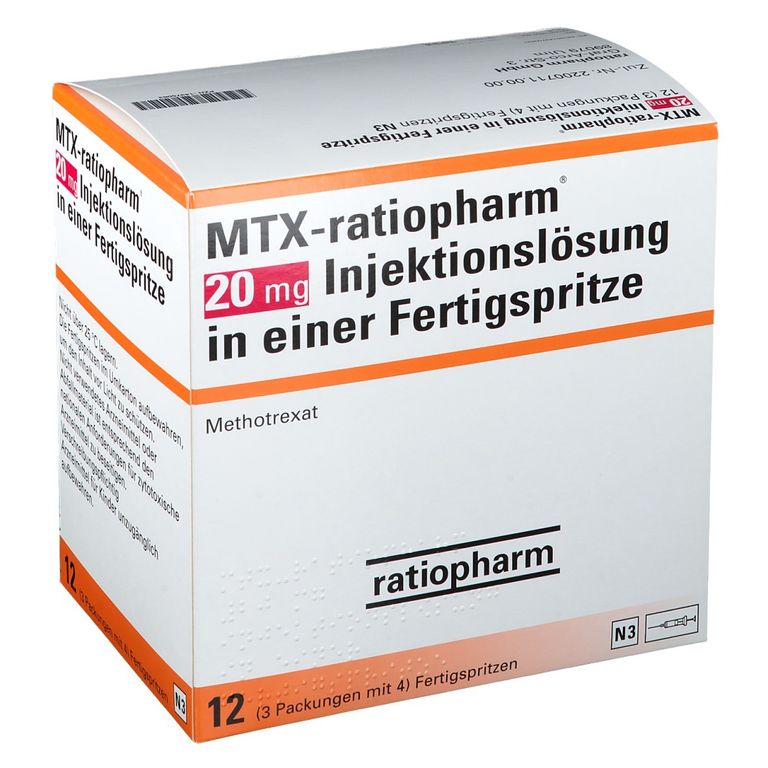 MTX-ratiopharm® 20 mg 12 St mit dem E-Rezept kaufen - Shop Apotheke